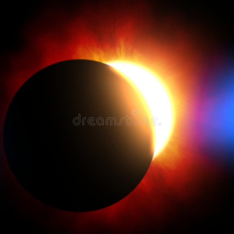 Eclipse - Heavenly Night Sky Body Stock Illustration - Illustration of ...