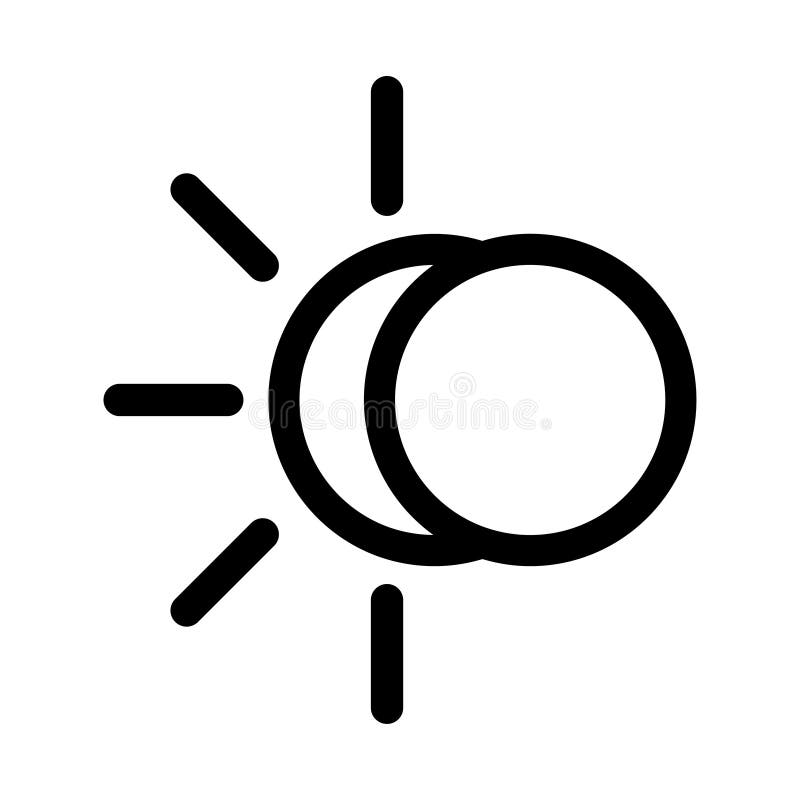 Eclipse icon stock vector. Illustration of symbol, vector - 252637842