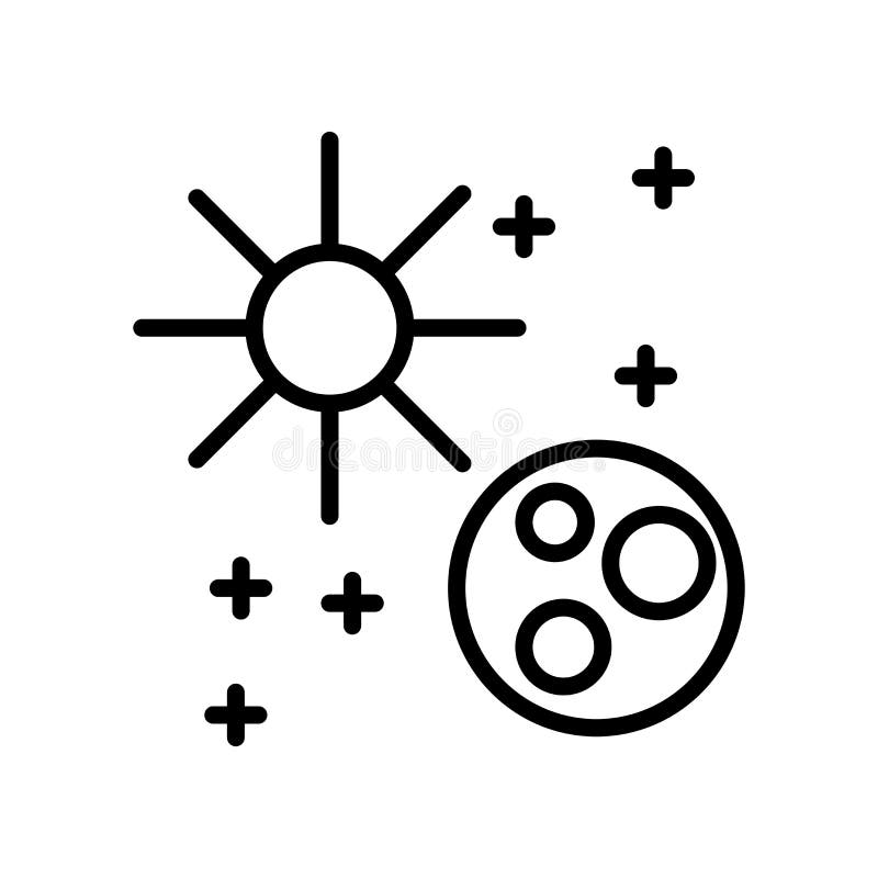 Eclipse Icon Vector Sign and Symbol Isolated on White Background Stock ...