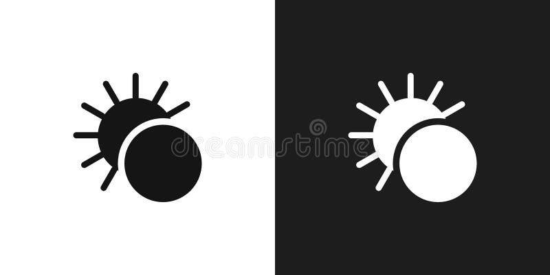 Eclipse Icon Logo Set Vector Stock Vector - Illustration of design ...