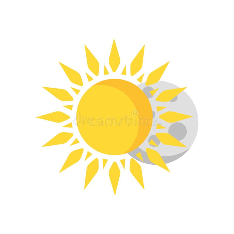 Eclipse Icon Vector Sign and Symbol Isolated on White Background Stock ...