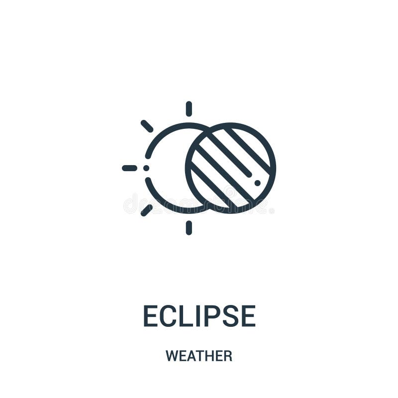 Eclipse Icon Vector From Weather Collection Thin Line Eclipse Outline Icon Vector Illustration