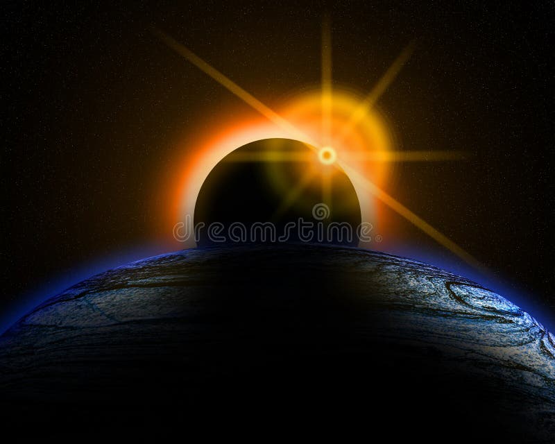 Eclipse. stock illustration. Illustration of alien, astronomy - 51634945