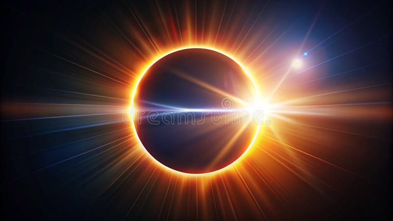 Eclipse Light Abstract Lens Flare Ring Background Generative by AI ...