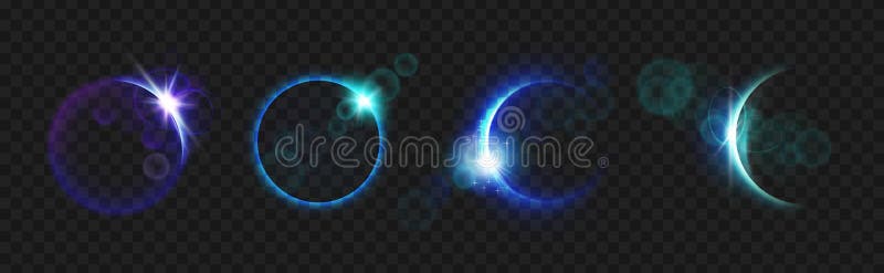 Eclipse of Moon or Sun, Overlay Effect Stock Illustration ...