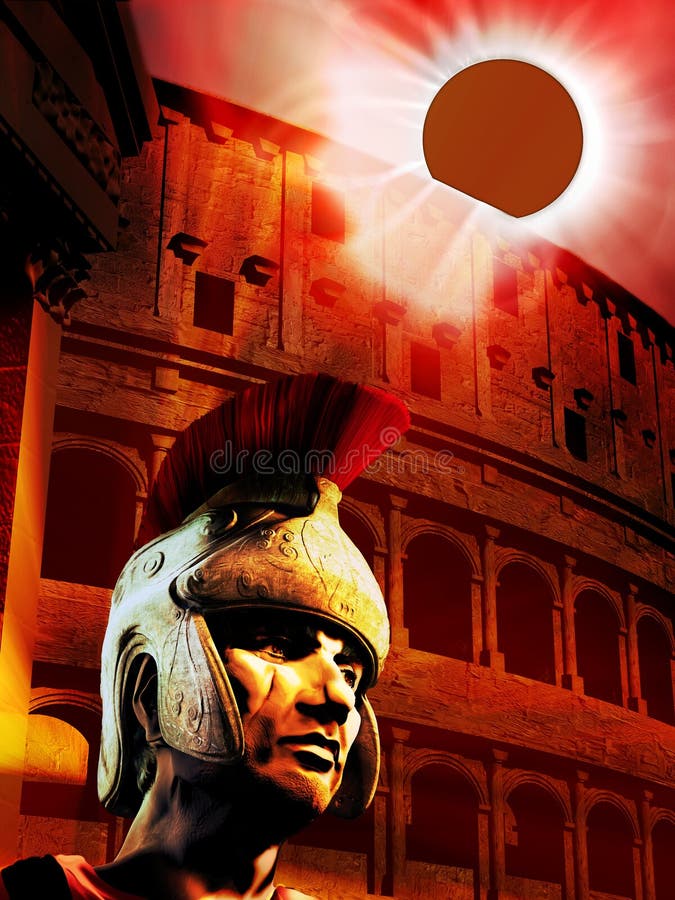 Eclipse on roman empire stock illustration. Illustration of ...