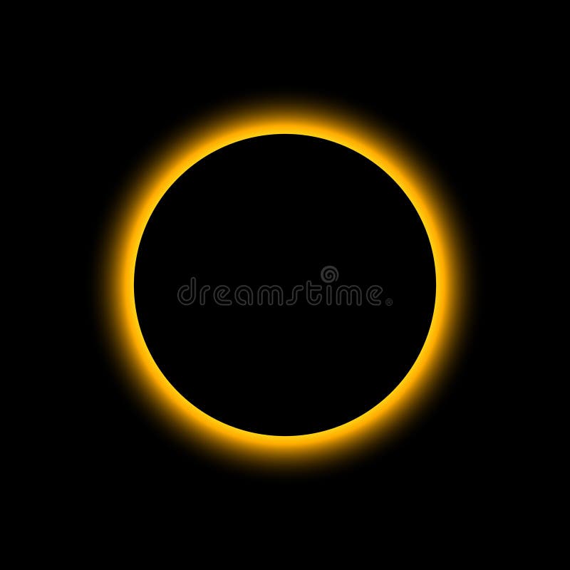 Eclipse Solar. Total Sun Eclipse. Moon Planet Background. Light on ...