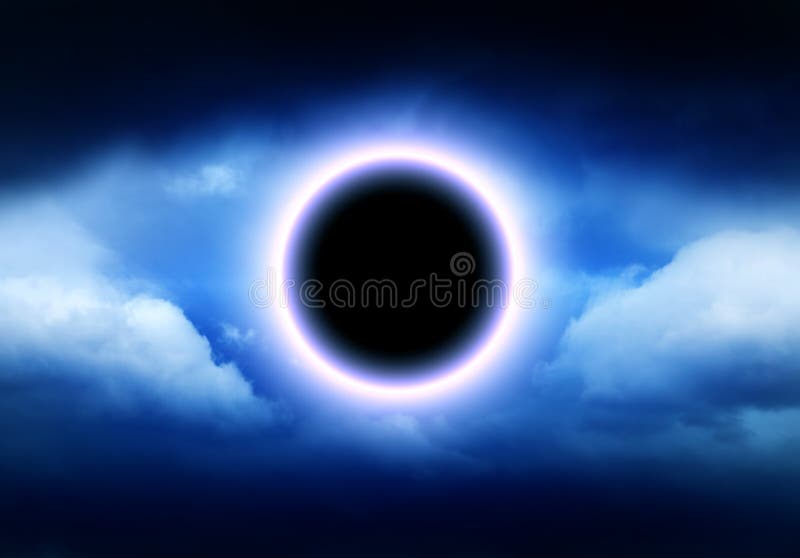 Eclipse and Storm Clouds stock photo. Image of light - 273532024