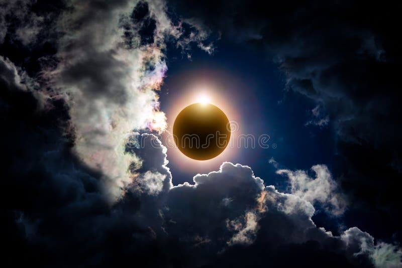 Eclipse and Storm Clouds stock photo. Image of pressure - 284814920