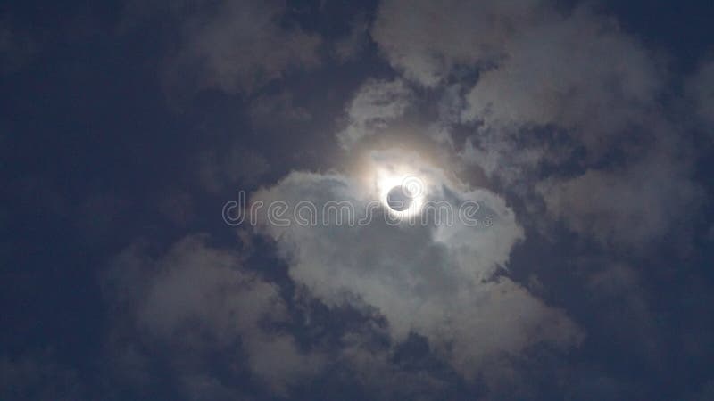 The Eclipse of the Sun on April 8th 2024 with a Slight Cloud Cover To ...