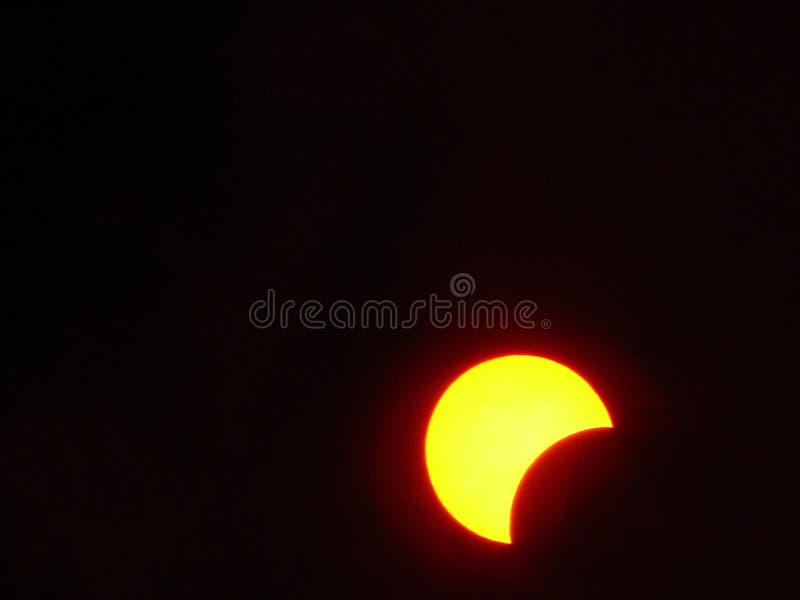 Eclipse of the Sun . Cloudy Landscape Stock Image - Image of dusk, east ...
