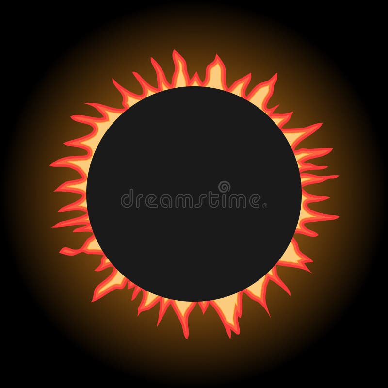 Eclipse of the sun stock illustration. Illustration of full - 90857645