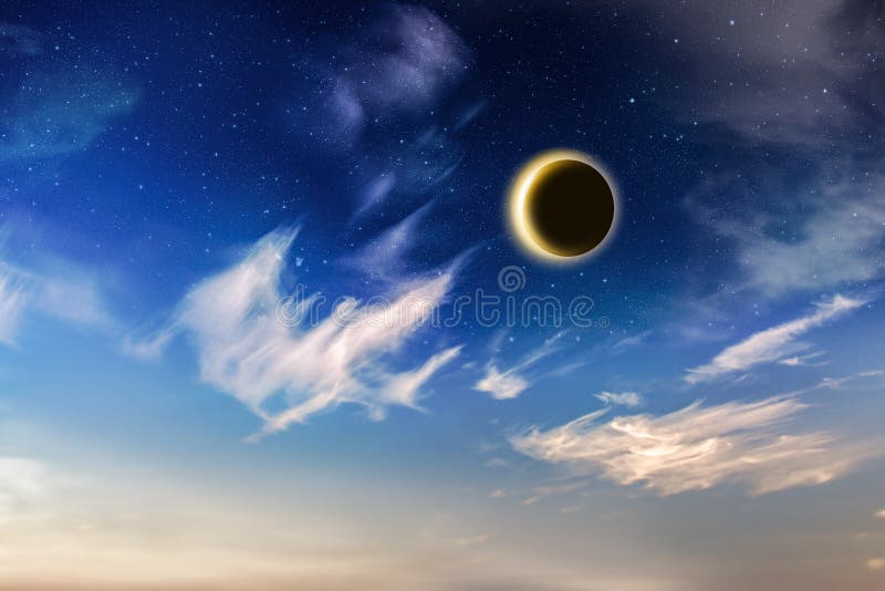 Eclipse of the sun . stock photo. Image of omen, full - 182868398