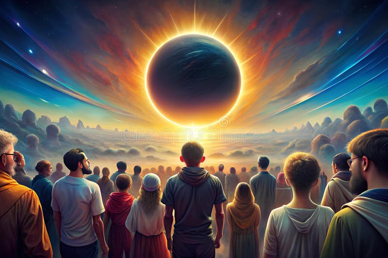 Eclipse Watchers: Diverse Group Observing Solar Eclipse with Protective ...