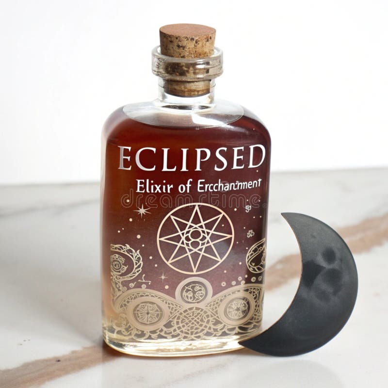 Eclipsed Elixir of Enchantment Isolated on Transparent Background Stock ...