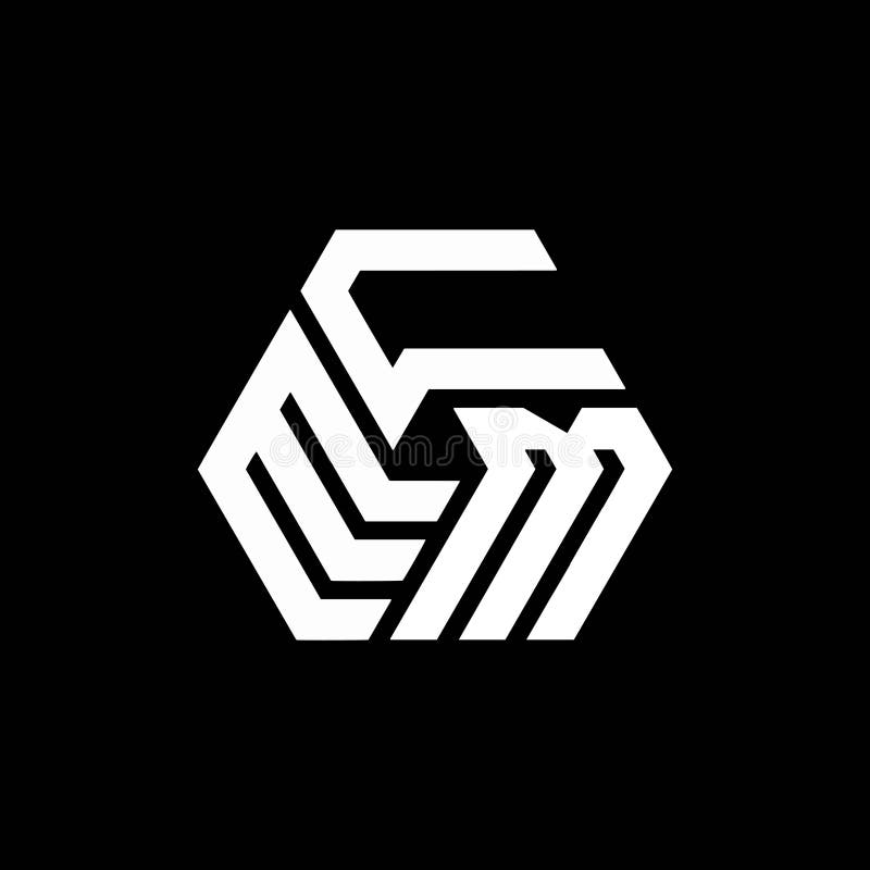 ECM Letter Logo Design on Black Background. ECM Creative Initials ...
