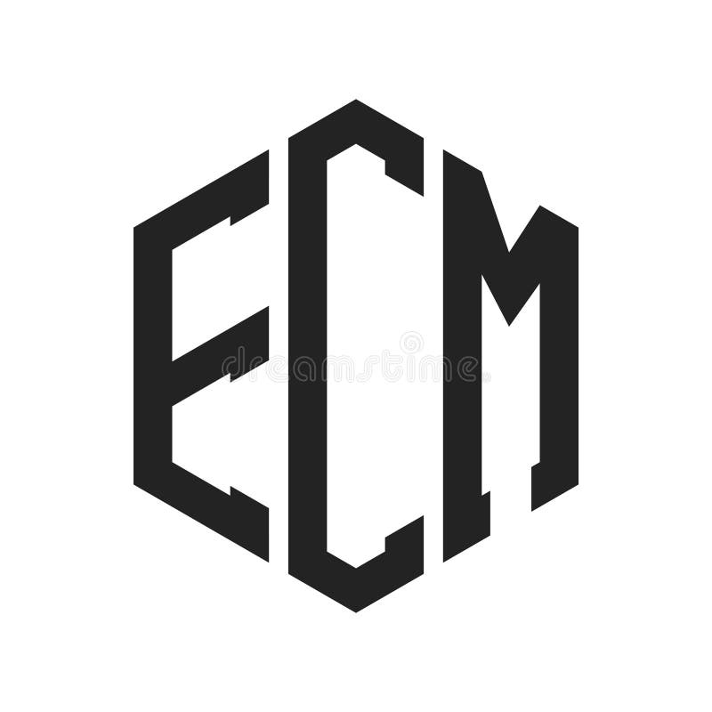 ECM Logo Design. Initial Letter ECM Monogram Logo Using Hexagon Shape ...