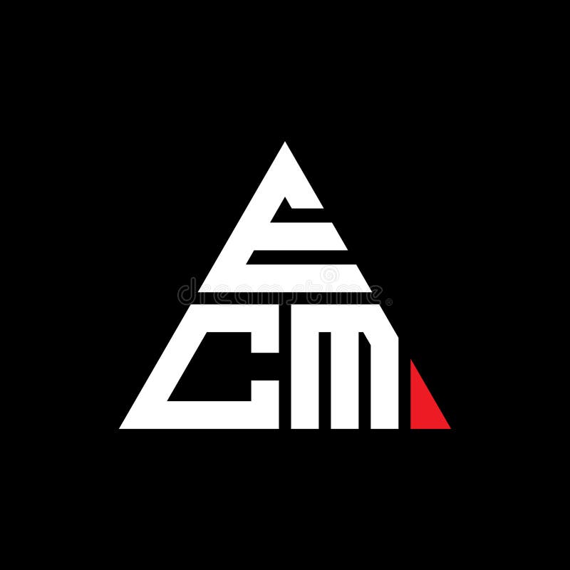 ECM Triangle Letter Logo Design with Triangle Shape. ECM Triangle Logo ...