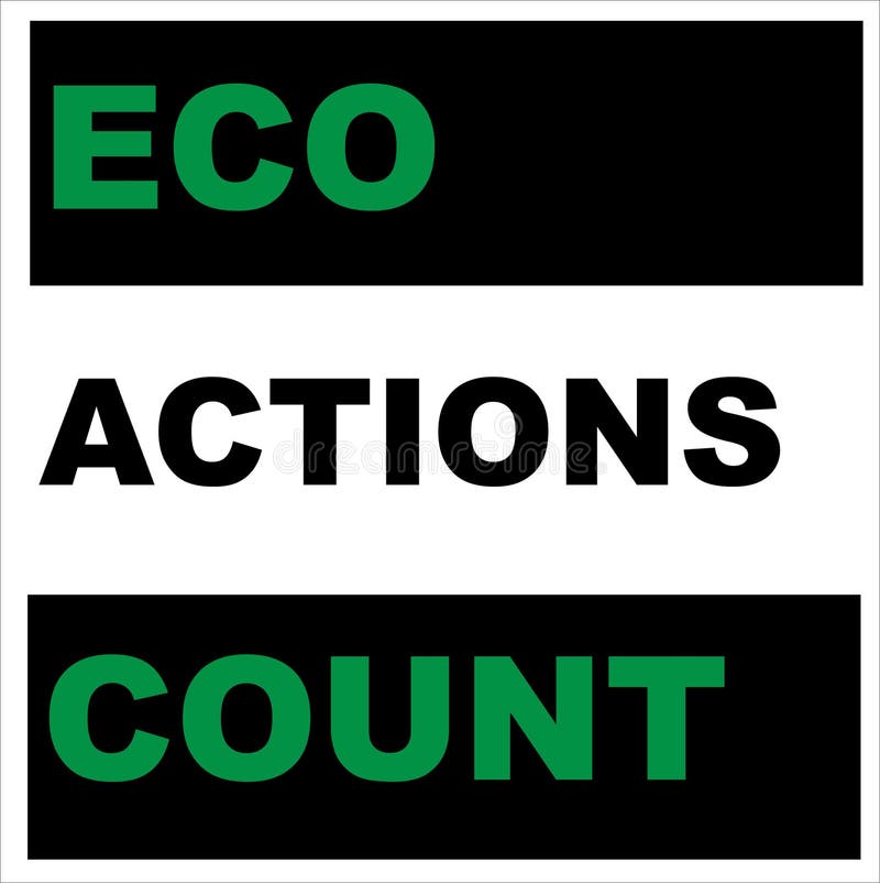 Eco Actions Count Vector Image for Education and Awareness Programs ...