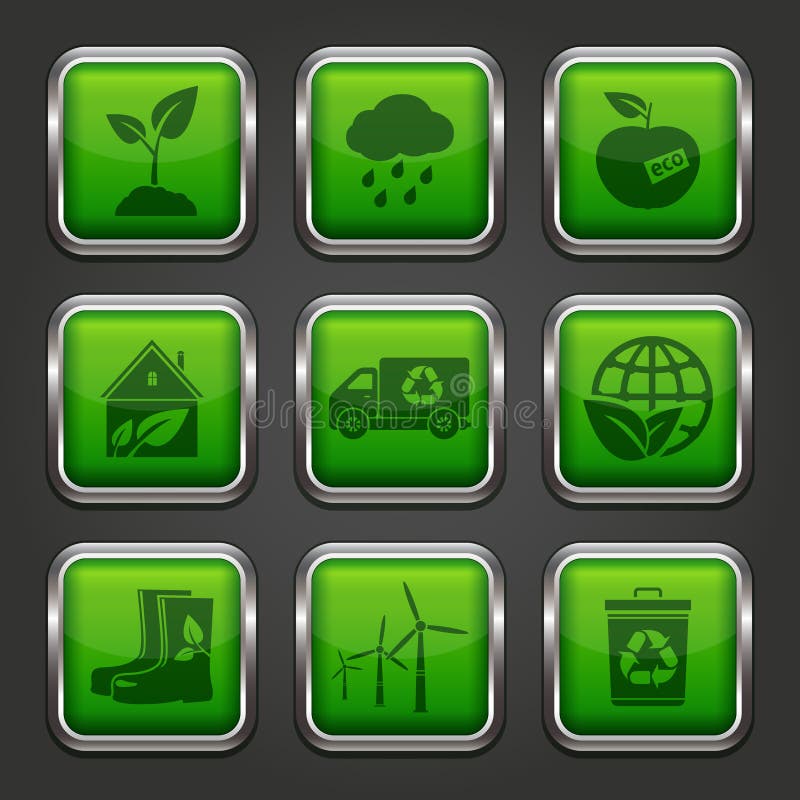 Eco app icons stock vector. Illustration of conceptual - 44368755