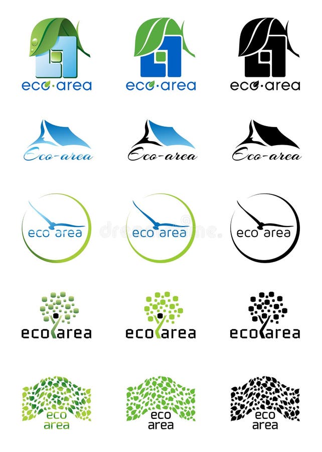 Eco area logos stock vector. Illustration of agricultural - 61218254