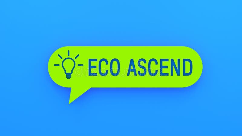 Eco Ascend Text Message on Speech Bubble. Web Banner Concept,blue ...