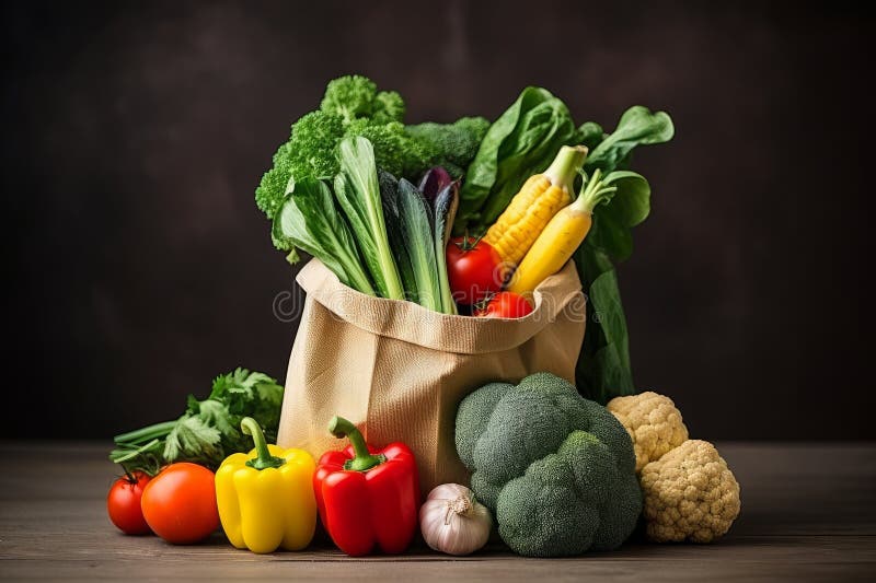 Eco Bag with Fresh Vegetables. Eco-friendly Shopping, Zero Waste Stock Image - Image of shopping ...