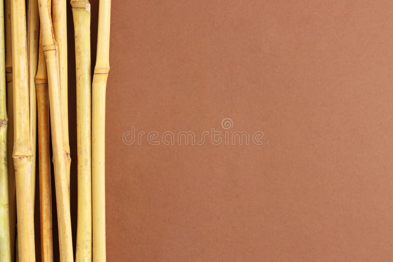Eco Bamboo on Brown Background. Concept, Natural Material Organic ...