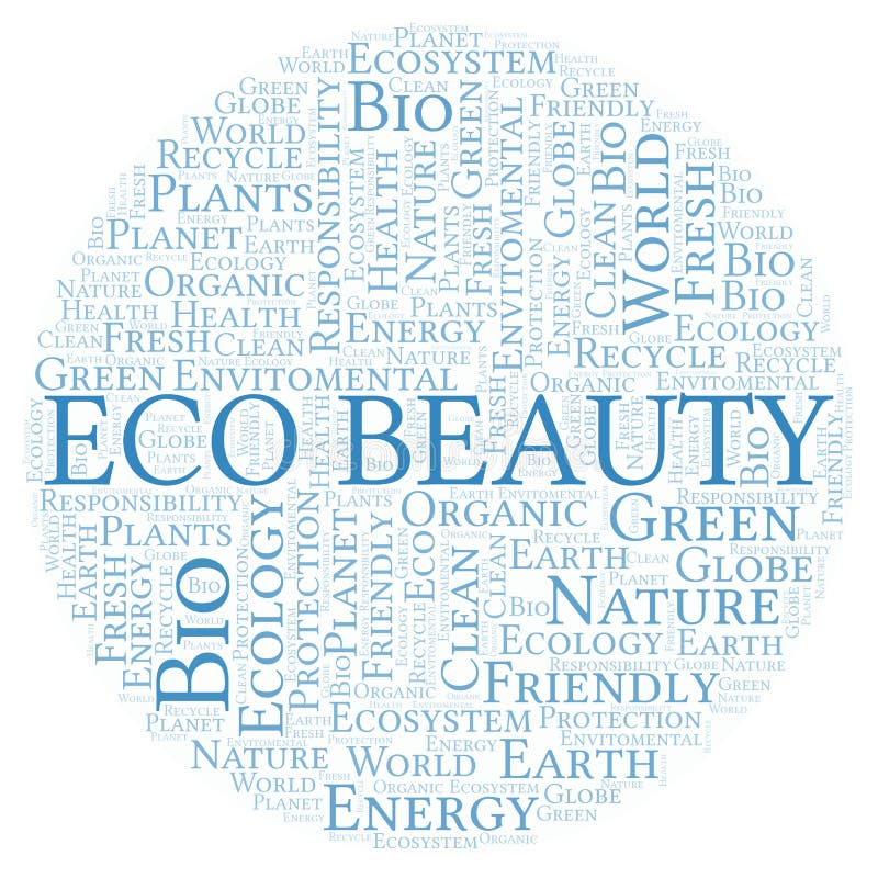 Eco Beauty word cloud. stock illustration. Illustration of greeting ...