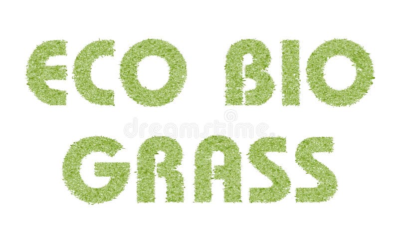 Eco bio grass stock vector. Illustration of lawn, symbol - 32773970