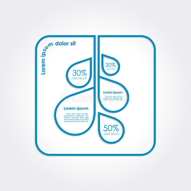 Eco Blue Drop Infographic Template. Vector Stock Vector - Illustration ...