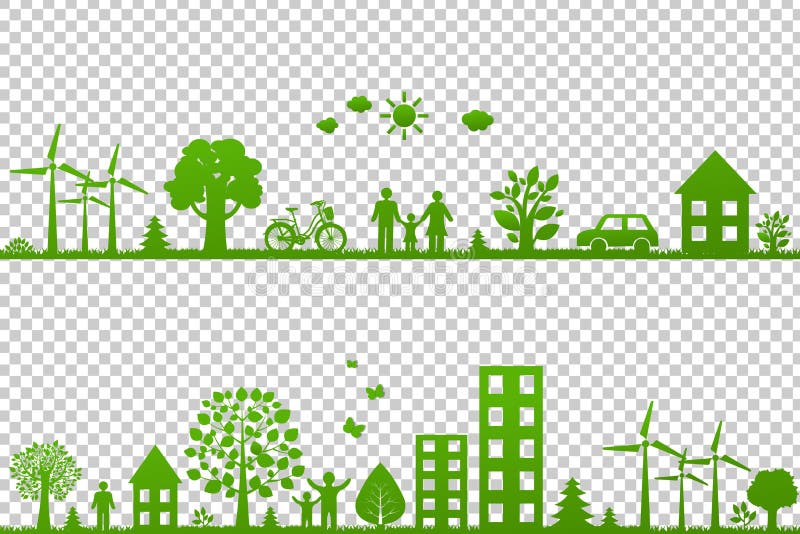 Eco Borders stock vector. Illustration of earth, family - 195383813