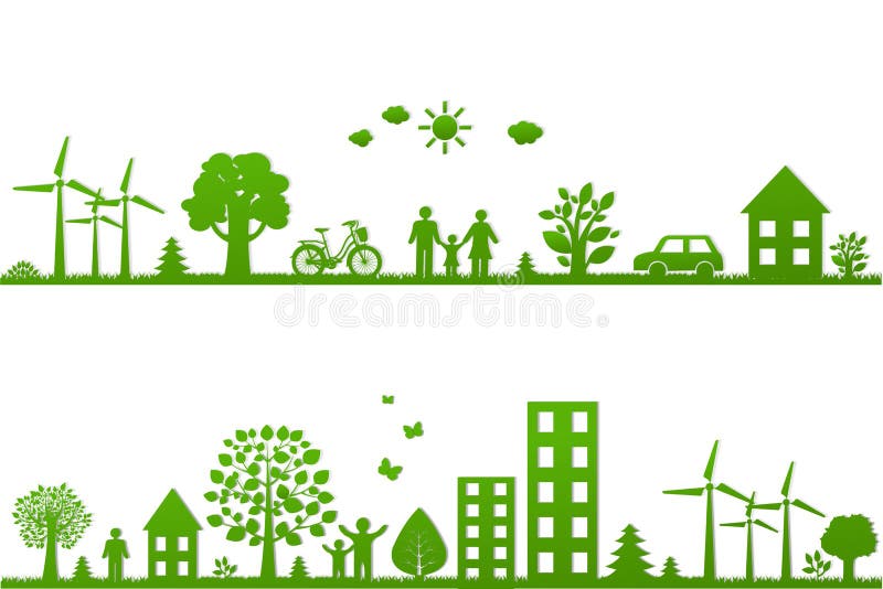 Eco Borders stock vector. Illustration of friendly, ecology - 195696027