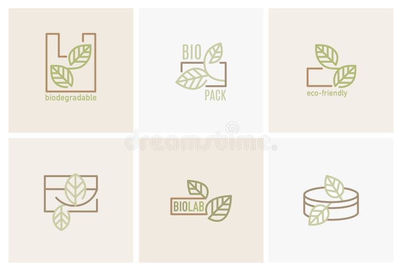 Eco Box with Green Leaf Icon. Biodegradable, Compostable Packaging. Eco ...