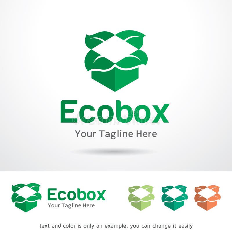 Eco Box Logo Template Design Vector Stock Vector - Illustration of ...