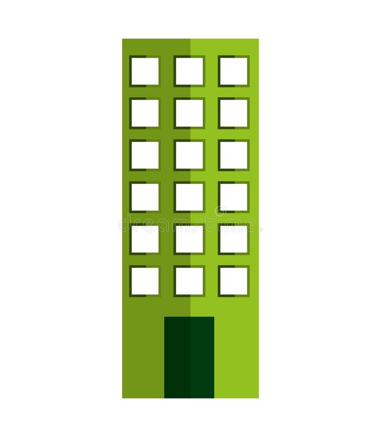 Eco building isolated icon stock illustration. Illustration of ...