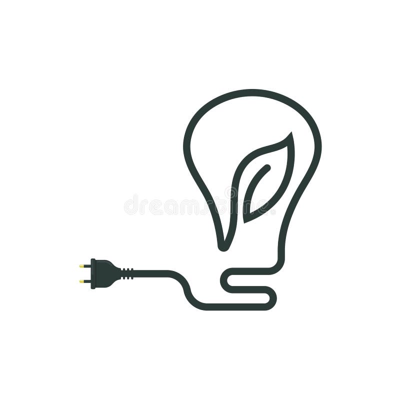 Eco Bulb Energy Saver Vector Icon Illustration Concept Design Stock ...