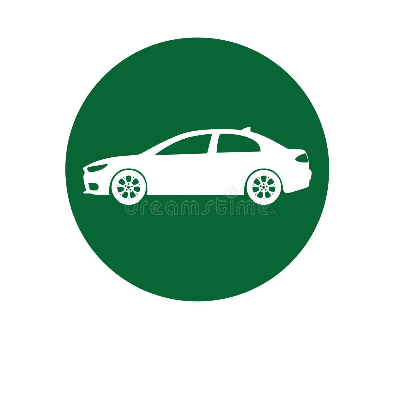 Eco Car Green Leaf and Car Sign Vector Design Stock Vector ...