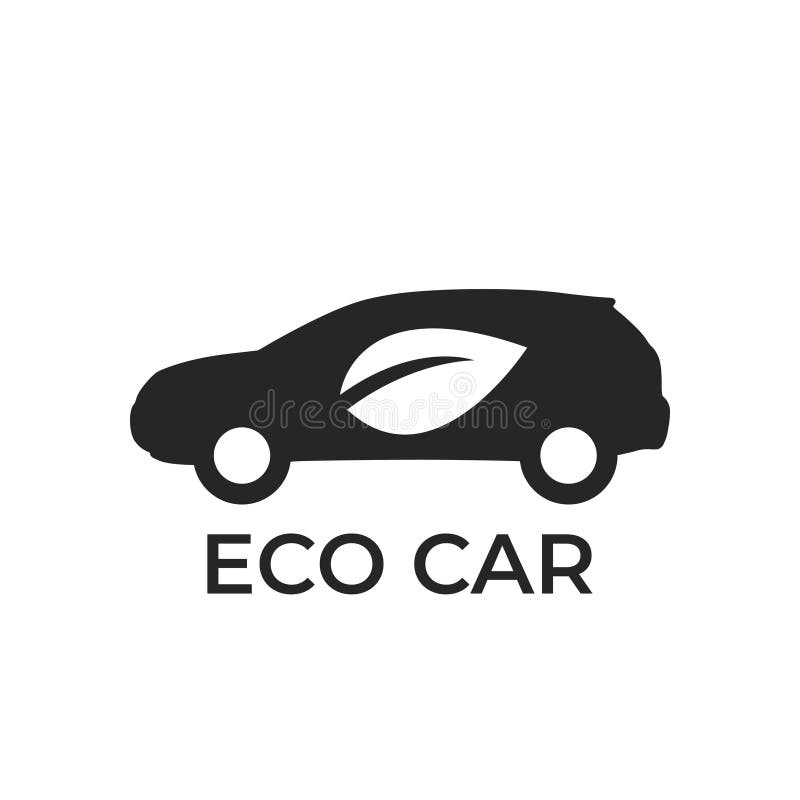 Eco Car Icon. Zero Emission Vehicle, Environmentally Friendly and Eco ...