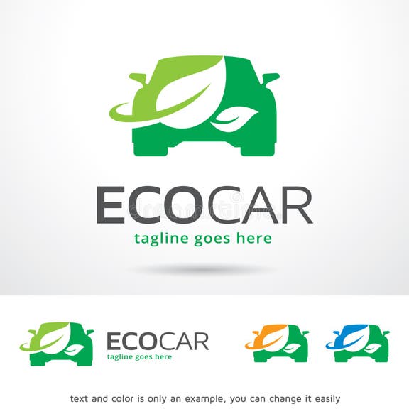 Eco Car Logo Template Design Vector Stock Illustration - Illustration ...