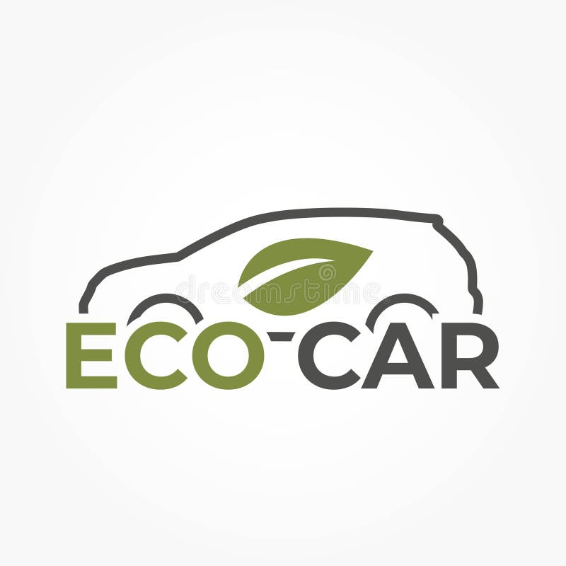 Eco Car Logo. Zero Emission Vehicle, Environment and Eco Friendly ...