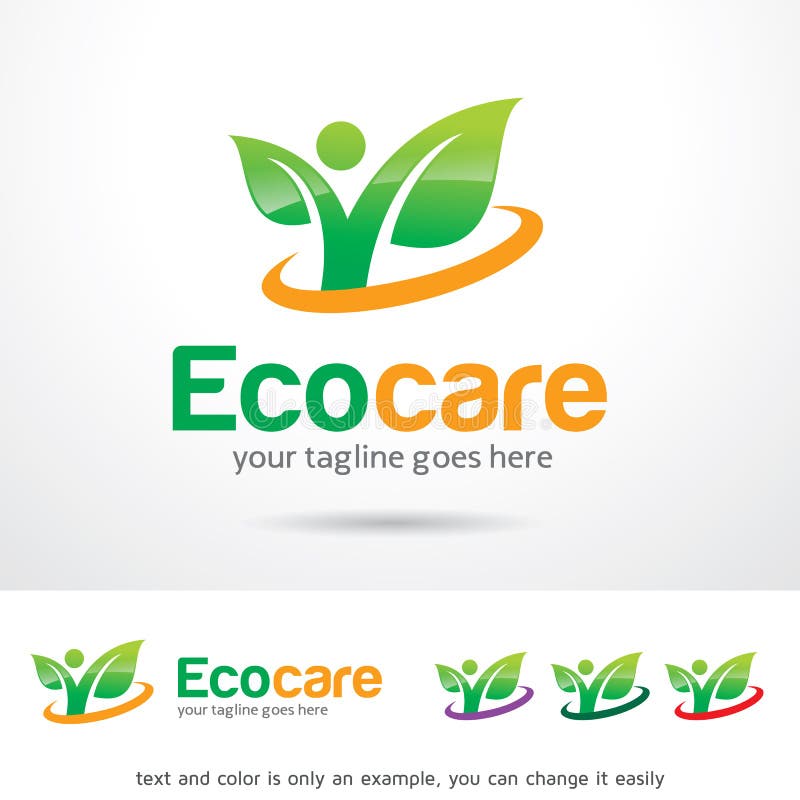Eco Care Logo Template Design Vector Stock Vector - Illustration of ...