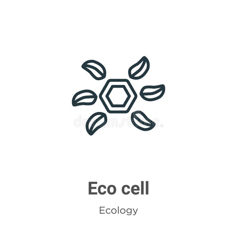 Cell Outline Vector Icon. Thin Line Black Cell Icon, Flat Vector Simple ...