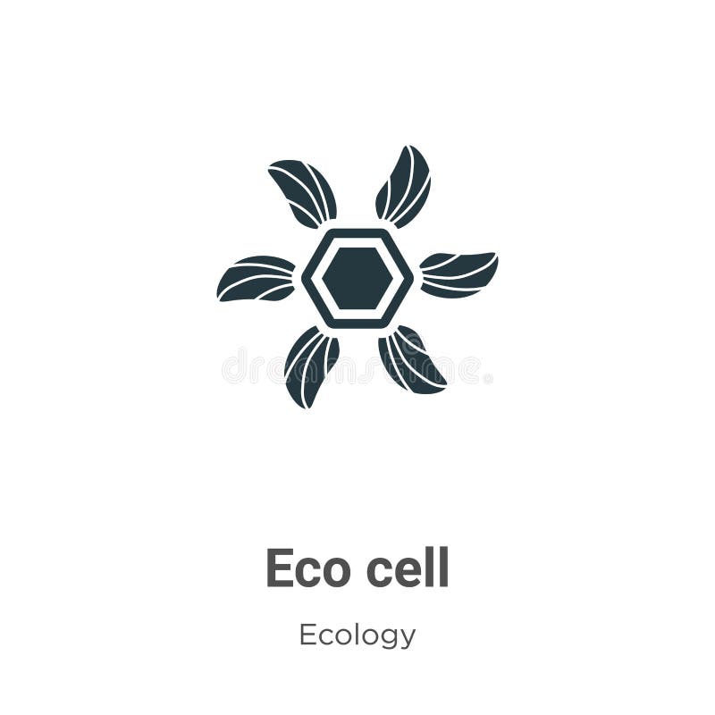 Eco Cell Vector Icon on White Background. Flat Vector Eco Cell Icon ...
