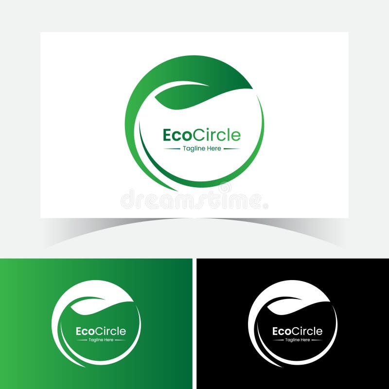 Eco Circle Logo Design Template. Stock Vector - Illustration of concept ...