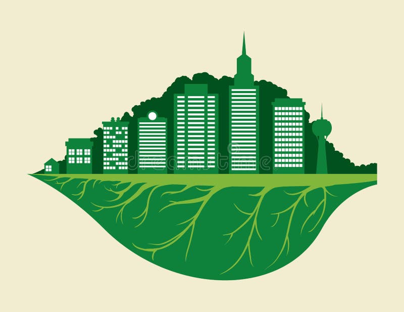 Eco City Design Vector Illustration Eps10 Graphic Stock Vector ...