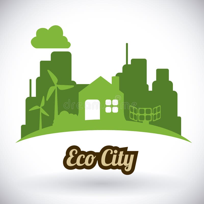 Eco City Design Vector Illustration Eps10 Graphic Stock Vector ...