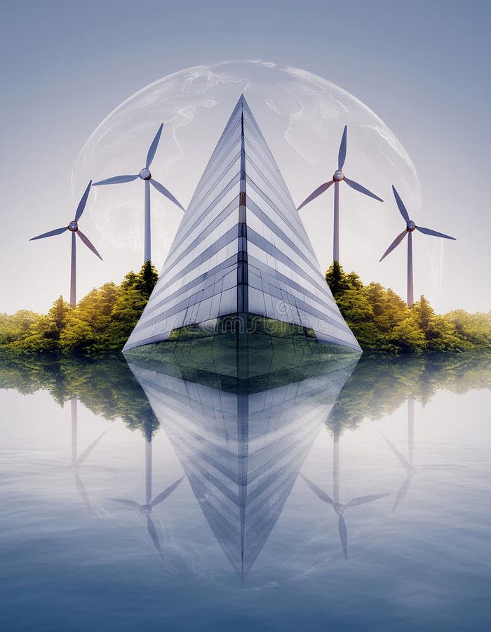 Eco City. Panorama of the Green City. Environmental Concept Stock ...