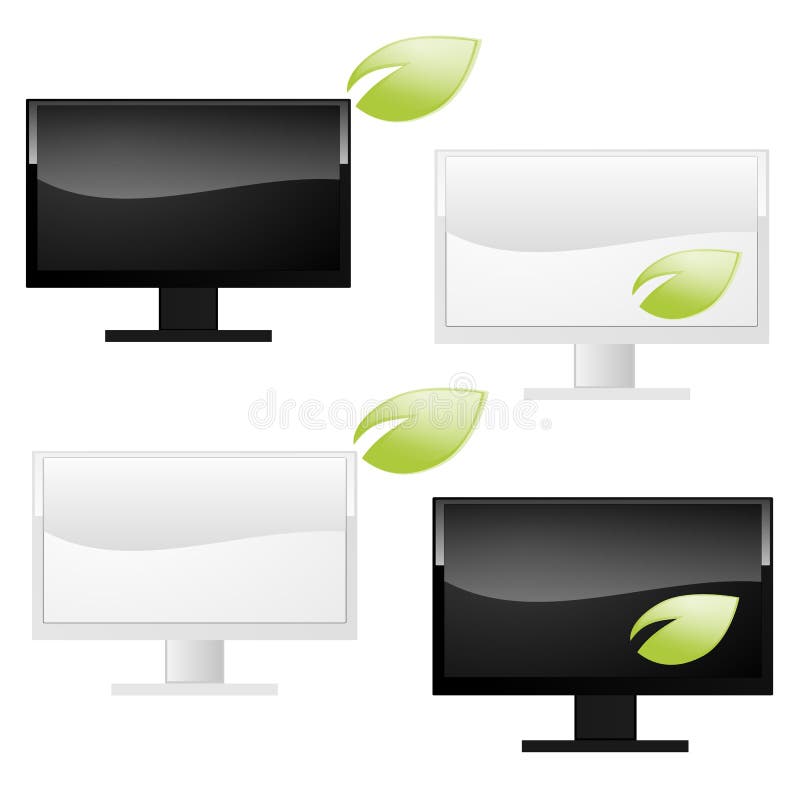 Eco computer stock illustration. Illustration of designer - 28572234