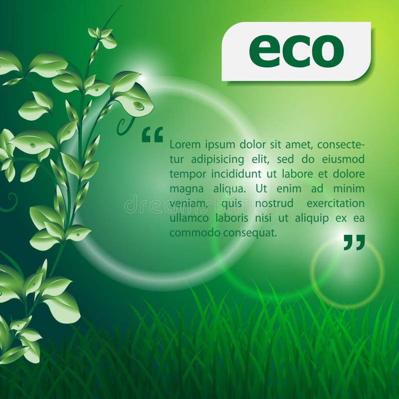 Eco Concept Background stock vector. Illustration of ecology - 249520650